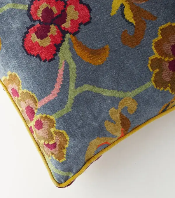 Etro Nimphea Velvet Cushion - Multicoloured