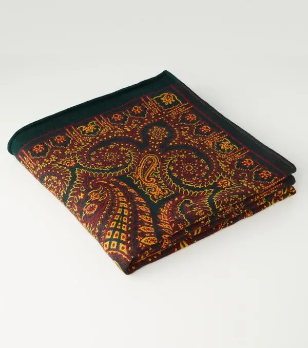 Etro Paisley Wool And Silk-blend Throw