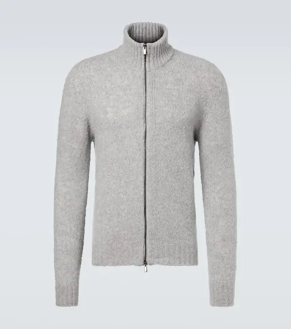 Thom Sweeney Wool And Cashmere-blend Cardigan - Grey