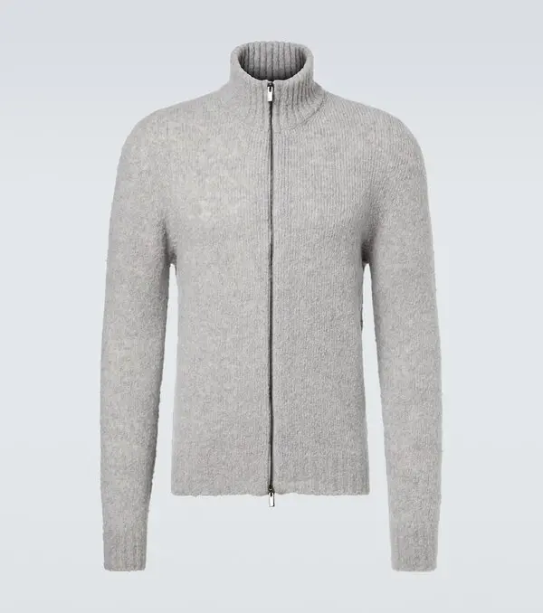 Thom Sweeney Wool And Cashmere-blend Cardigan - Grey