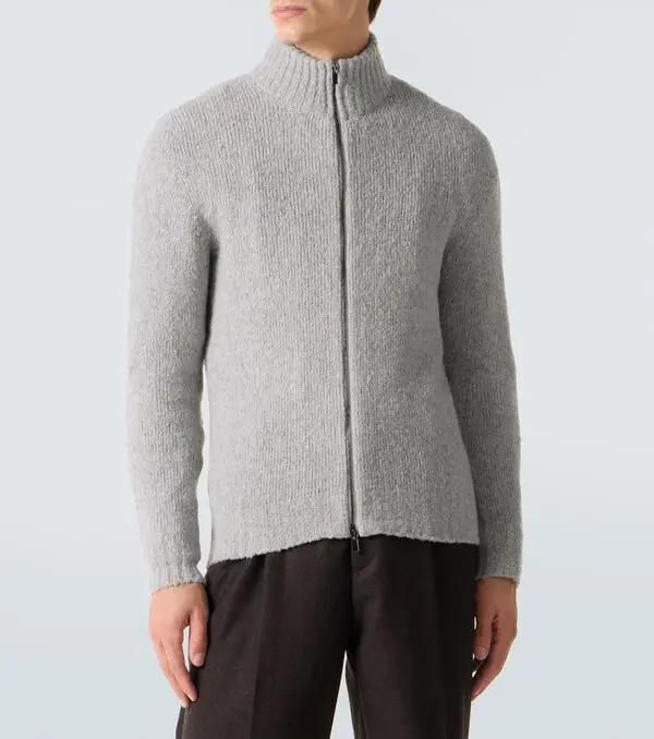 Thom Sweeney Wool And Cashmere-blend Cardigan - Grey