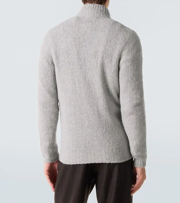 Thom Sweeney Wool And Cashmere-blend Cardigan - Grey