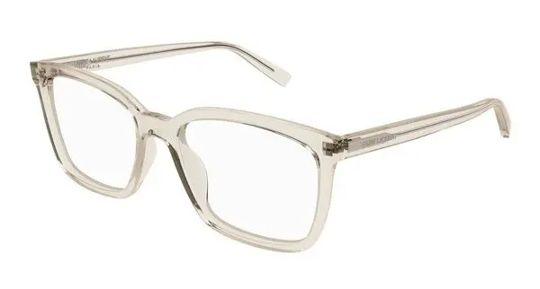 Saint Laurent Eyeglasses Full Rim - Beige Beige Transparent