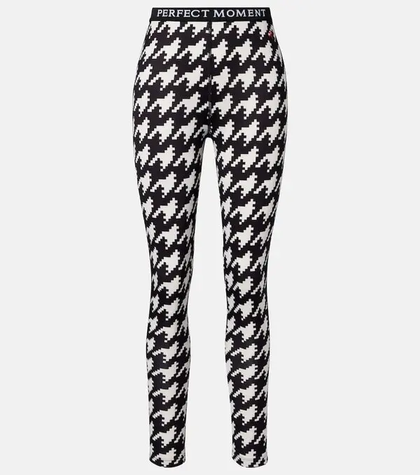 Perfect Moment Houndstooth Leggings - Black