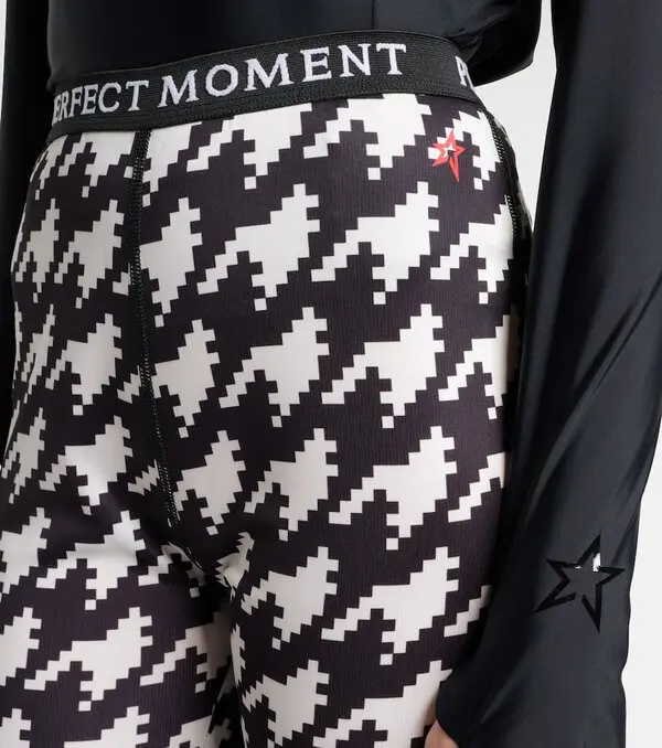 Perfect Moment Houndstooth Leggings - Black