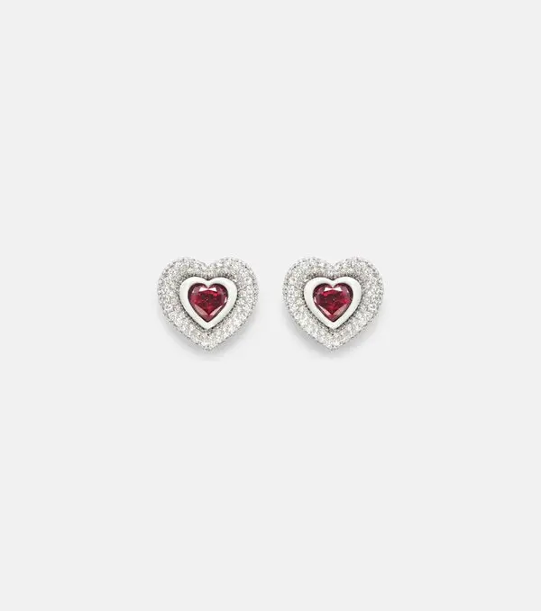 KAMYEN Heart Earrings - Silver