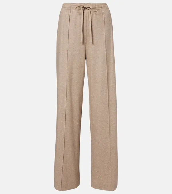 Vince Wool-blend Wide-leg Trousers - Beige