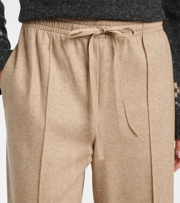 Vince Wool-blend Wide-leg Trousers - Beige