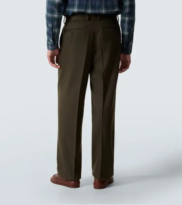 Auralee Camel Hair Flannel Straight Leg Pants