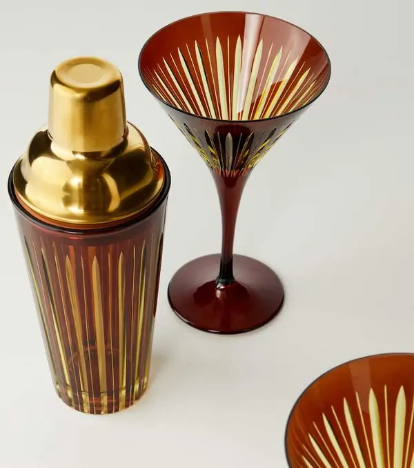 L'Objet Prism Glass Cocktail Set - Orange