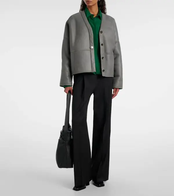 Loewe Pebble Shearling-lined Leather Jacket