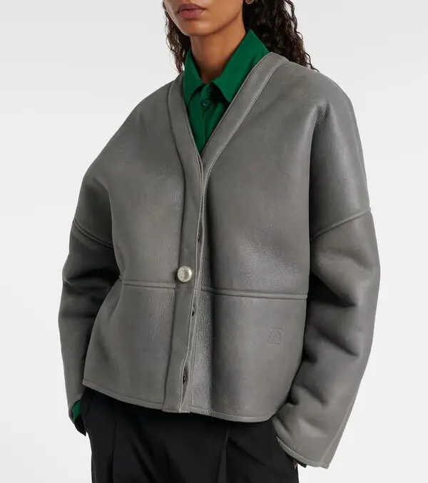 Loewe Pebble Shearling-lined Leather Jacket