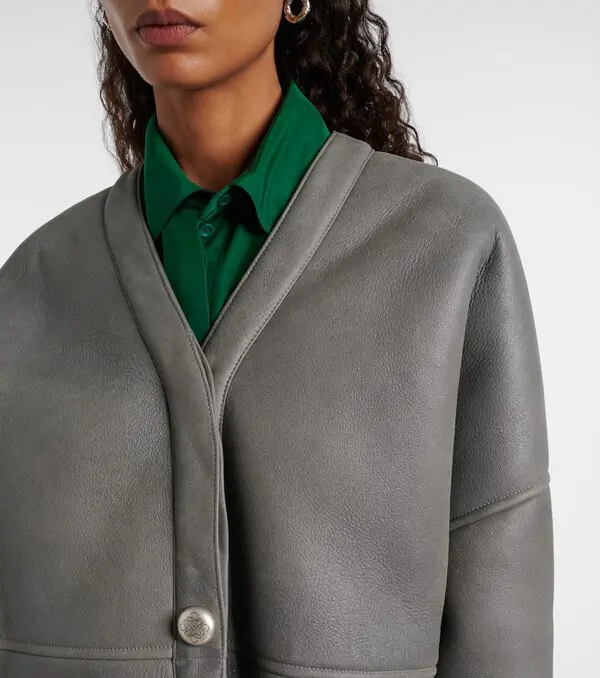 Loewe Pebble Shearling-lined Leather Jacket