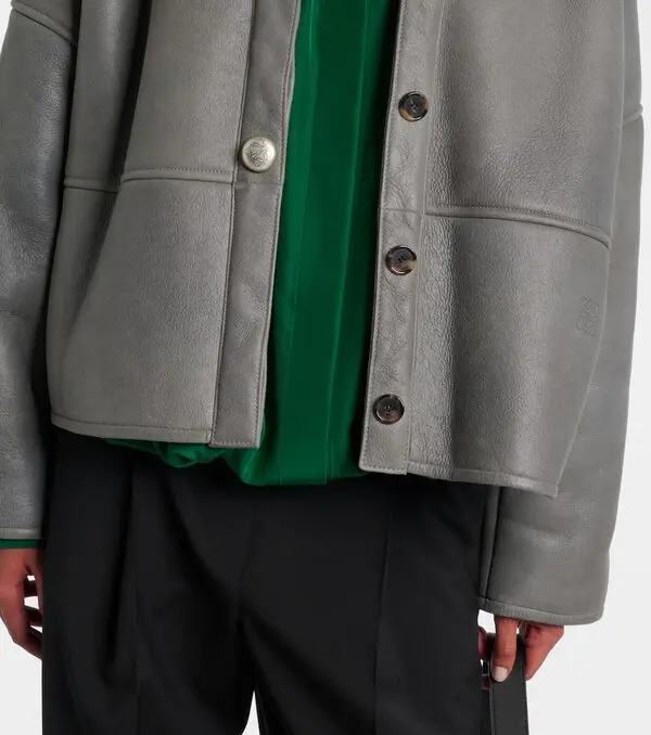 Loewe Pebble Shearling-lined Leather Jacket