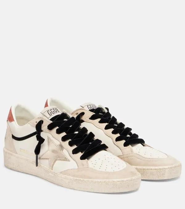 GOLDEN GOOSE Ball Star Leather Sneakers - Beige