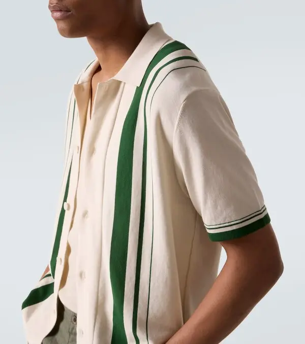 Orlebar Brown Tiernan Striped Cotton Bowling Shirt - White