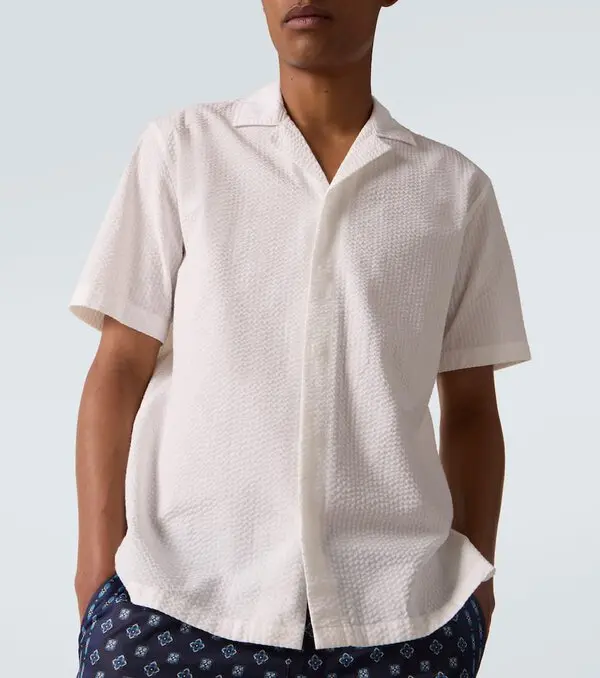Orlebar Brown Maitan Cotton Bowling Shirt - White