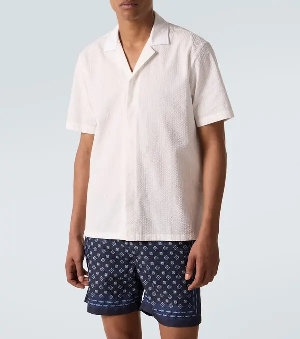 Orlebar Brown Maitan Cotton Bowling Shirt - White