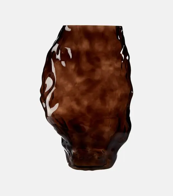 101 COPENHAGEN Katachi Big Glass Vase Kristian Sofus Hansen And Tommy Hyldahl - Brown