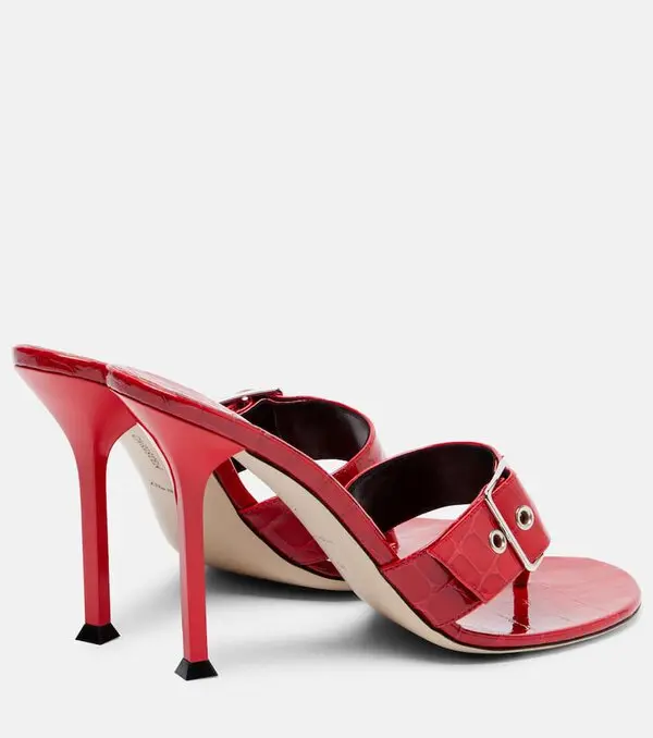 CHRISTEN Helix 95 Patent Leather Thong Sandals