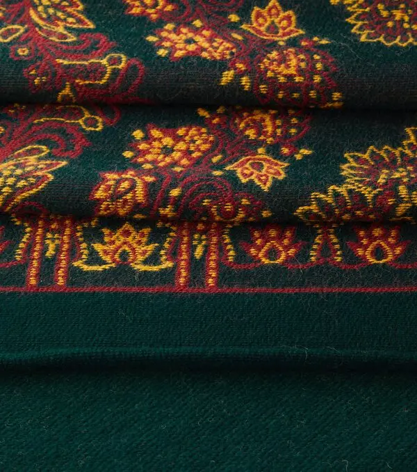 Etro Paisley Wool And Silk-blend Throw