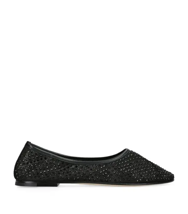 Dear Frances Balla Mesh Ballerinas - Black