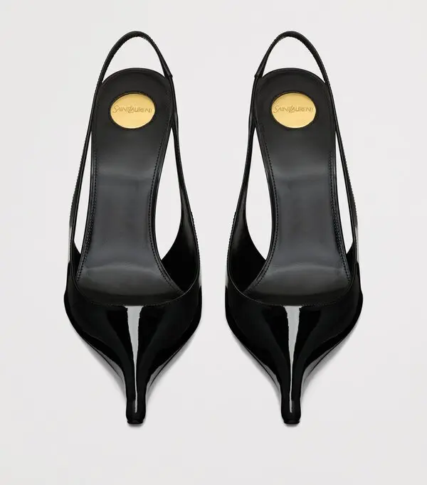 Saint Laurent Leather Apolline Slingback Pumps 110