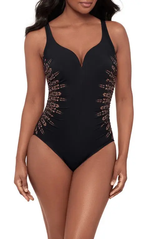 MIRACLESUIT® Costa D Oro Temptress One-piece Swimsuit - Black