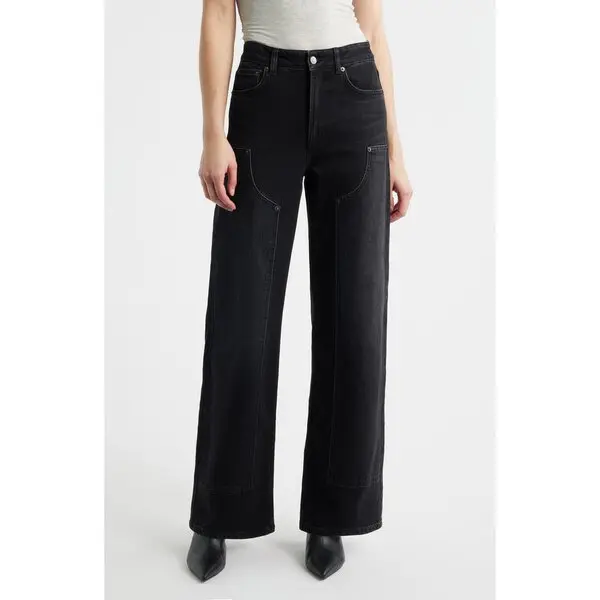 Rails High-waist Crop Wide-leg Utility Jeans