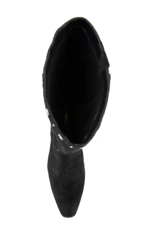 Splendid Studded Suede Boots - Black