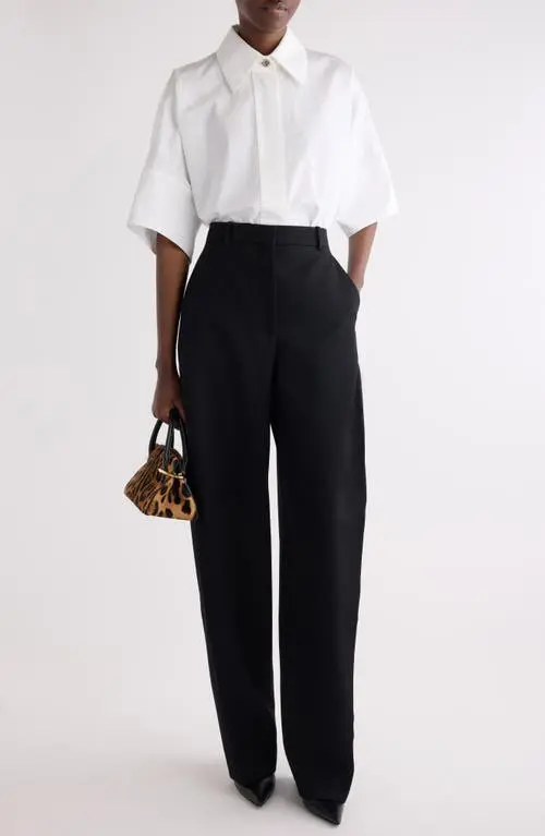 Givenchy Cocoon Wool Grain De Poudre Pants