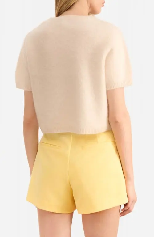 Cami Nyc Eugeny Short Sleeve Cashmere Sweater - Macadamia