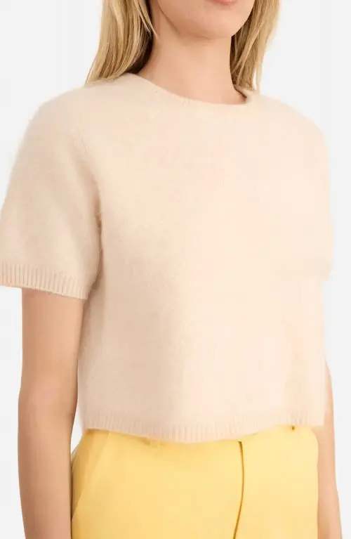 Cami Nyc Eugeny Short Sleeve Cashmere Sweater - Macadamia