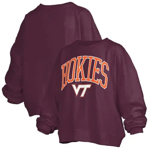 PRESSBOX Virginia Tech Hokies Janise Arch Pullover Sweatshirt