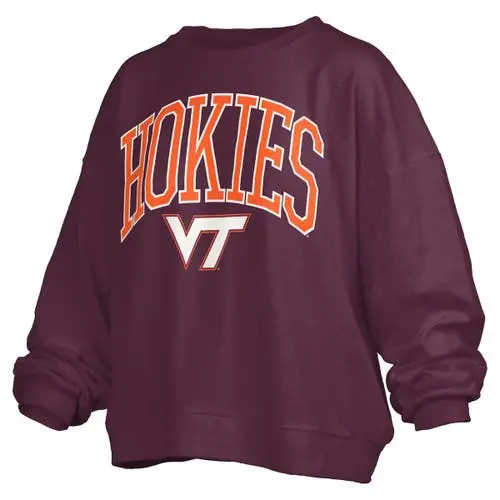 PRESSBOX Virginia Tech Hokies Janise Arch Pullover Sweatshirt