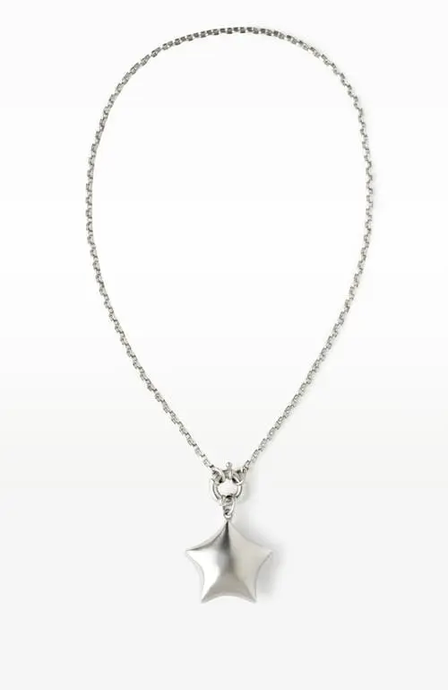 67JEWELRY Puffed Star Sterling Necklace