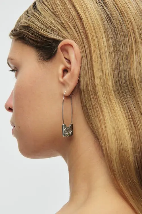 67JEWELRY Safety Pin Drop Earrings