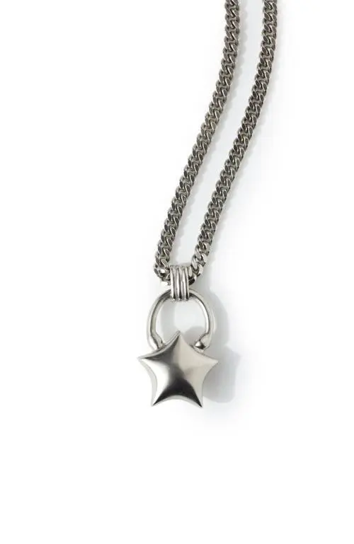 67JEWELRY Mini Puffed Star Necklace - Silver
