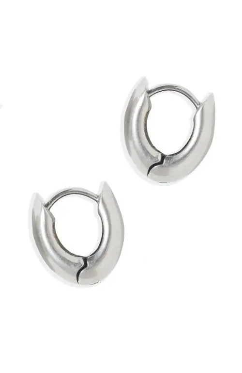 67JEWELRY Mini Puffs Hoop Earrings - Polished Silver