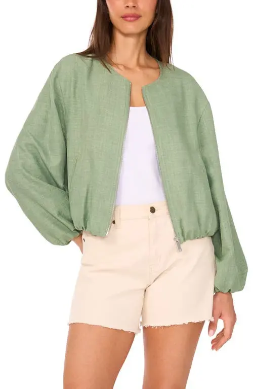 Vince Camuto Crop Bubble Jacket - Eucalyptus