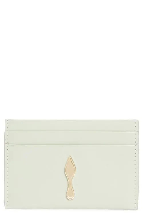 CHRISTIAN LOUBOUTIN Bettina Leather Card Case - Haiiro/gold