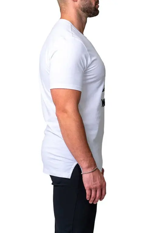 MACEOO Mightymane Embroidered Logo Stretch Cotton Graphic T-shirt