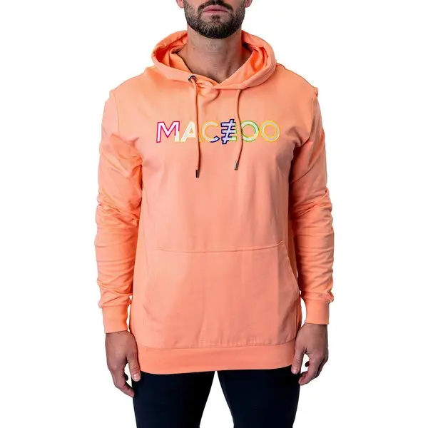 MACEOO Embroidered Logo Hoodie - Pink