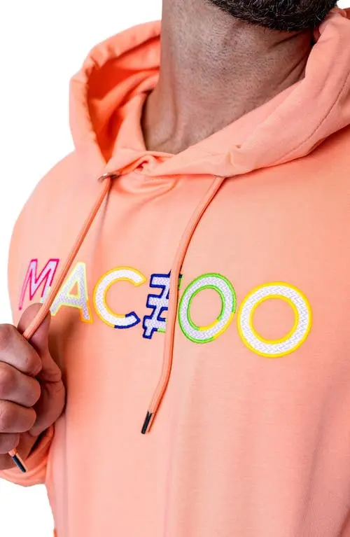 MACEOO Embroidered Logo Hoodie - Pink