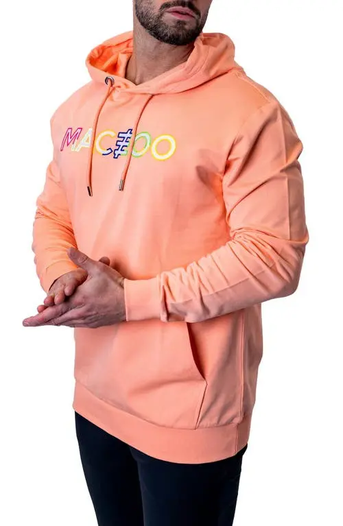 MACEOO Embroidered Logo Hoodie - Pink