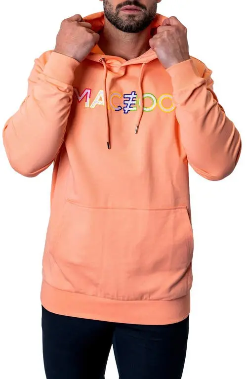 MACEOO Embroidered Logo Hoodie - Pink
