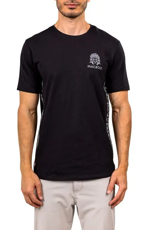 MACEOO Insignia Allover Logo Stretch Cotton T-shirt