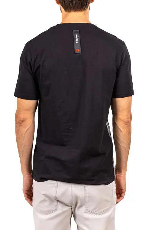 MACEOO Insignia Allover Logo Stretch Cotton T-shirt