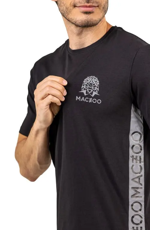 MACEOO Insignia Allover Logo Stretch Cotton T-shirt
