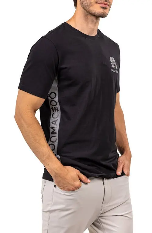 MACEOO Insignia Allover Logo Stretch Cotton T-shirt